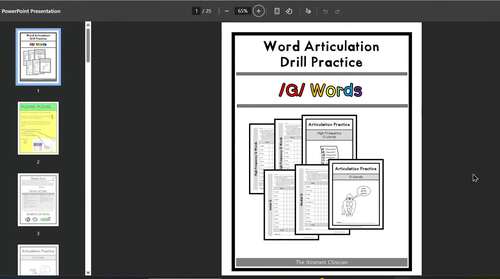 G Articulation Data Sheets & Homework, Initial Medial Final G Word ...