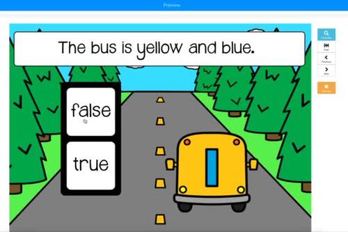 True or False Color Words Digital Task Boom Cards ELA 1st grade center ...