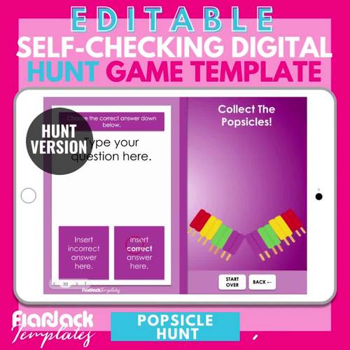 Popsicle Hunt Google Slides PowerPoint Editable Game Template | TPT