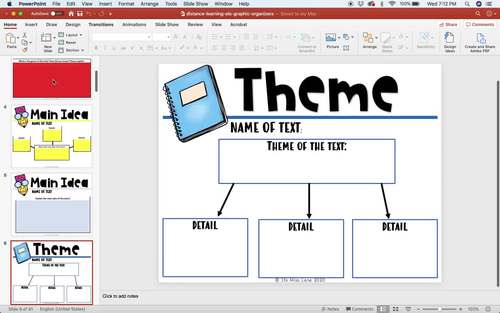Distance Learning: Digital ELA Graphic Organizers by Its Miss Lane