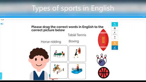 Sport BOOM Cards™ SPORTS English Distance Learning by Language Forum