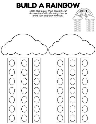 Build a Rainbow Craft Printable | Cut and Paste Rainbow Activity ...