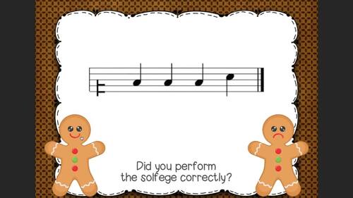 Build a Gingerbread House Interactive Game Sol Mi for Music Class