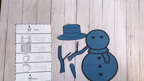 Christmas CVC Word Family- Build a Snowman Rhyme by Liv and Leb | TPT