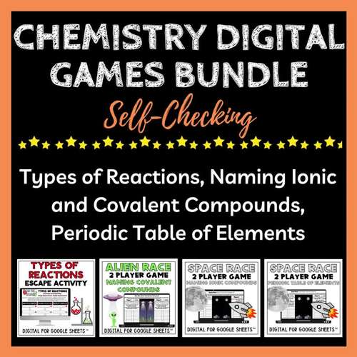 Chemistry Digital Games BUNDLE - Self Checking - SUPER ENGAGING AND FUN!