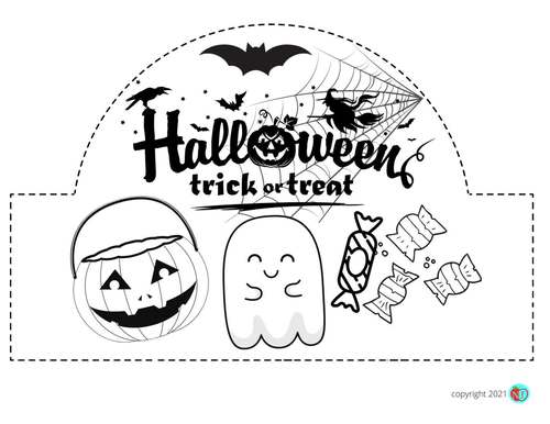 Halloween Hats | COLOR CUT + PASTE HAT ACTIVITY | MAKE CUTE CLASSROOM HATS