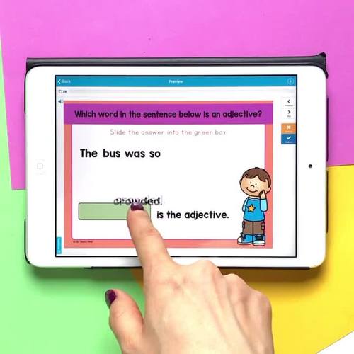 Adjectives Boom Cards for Distance Learning: printable & digital task cards