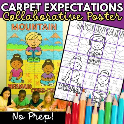Carpet Expectations Visual collaborative Poster Sit on a Rug Sitting ...