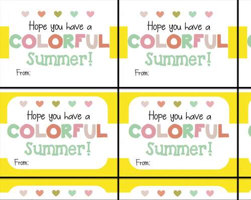 Starburst & Skittles End of Year Gift Tags Bundle for Students and Staff