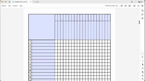 Editable Class List & Gradebook Template | Assignment Tracker | Grade ...