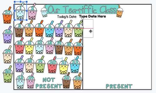 DIGITAL Attendance Tracker for Distance Learning (Bubble Tea Themed)