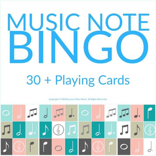 Music Note Bingo #2 Game for Piano, Band, Orchestra, General Music ...