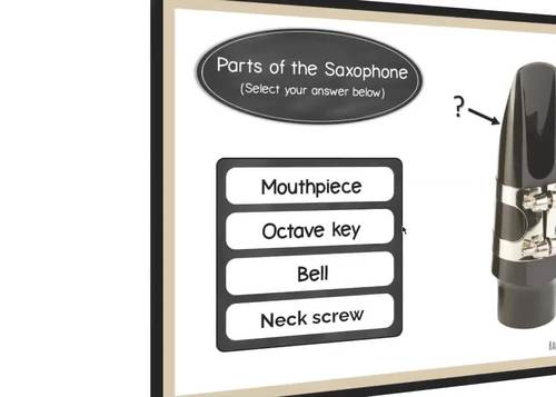 Parts of the Instrument BOOM Cards for Beginning Band- Saxophone