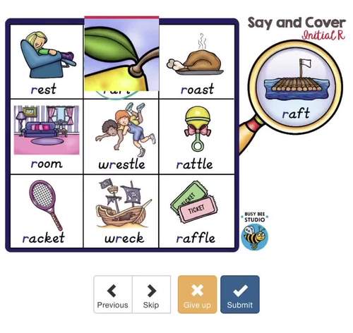 Articulation R Boom Cards Game # 3 for Speech Therapy by Busy Bee Studio