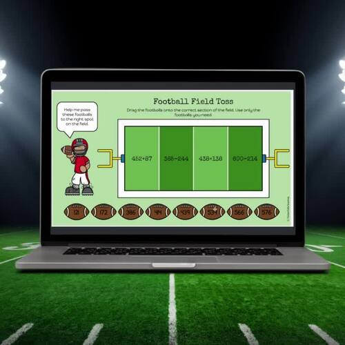 Digital Football Place Value Rounding Addition and Subtraction Activities