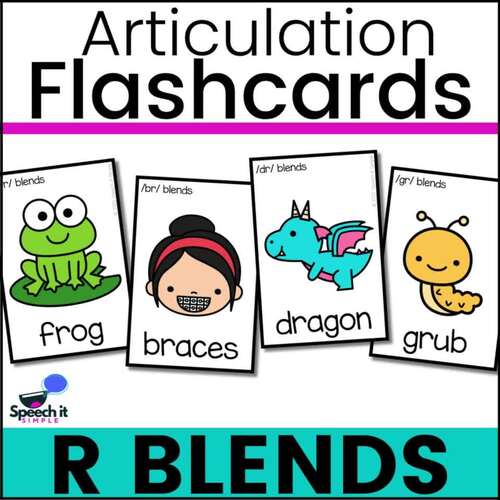 R Blends Articulation Target Cards - Artic - Apraxia - Phonology ...