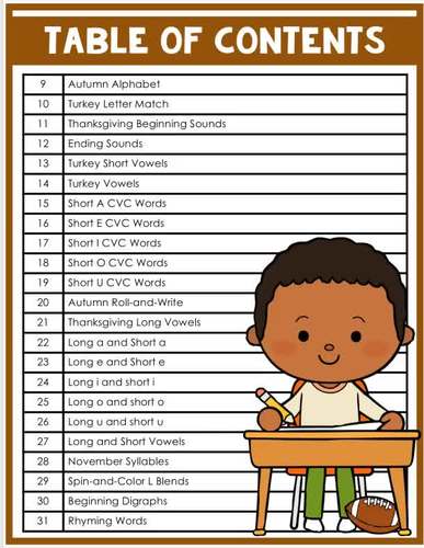November NO PREP Printables Packet - Thanksgiving - First Grade | TPT