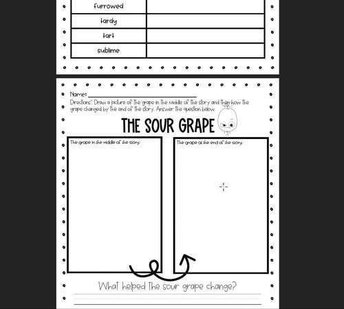 The Sour Grape by Jory John by Teacher Tales of Miss Smith | TPT