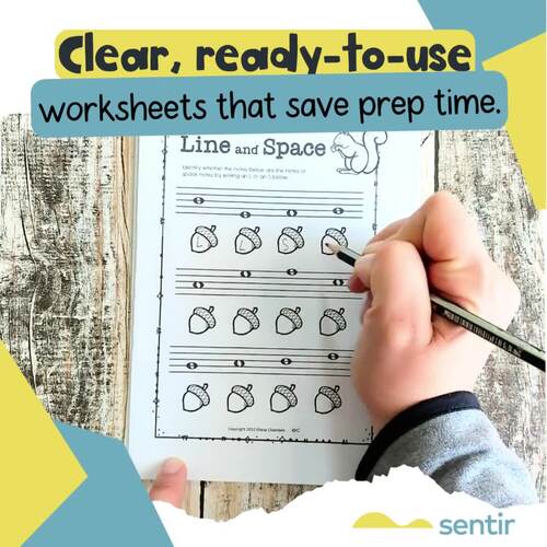 Fall Music Worksheets – Note Reading, Symbols & Dynamics (50 Pages)