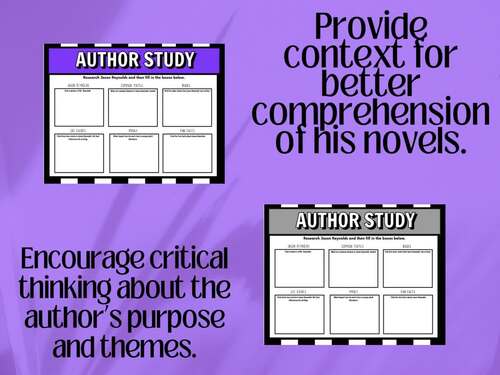 Jason Reynolds Author Study | Printable & Digital | Novel Studies