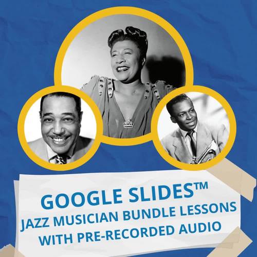 Black History Month Jazz Musicians No Prep Lesson with Pre-Recorded Audio