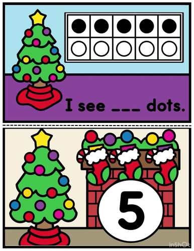 Christmas Tree Theme Number Frames Matching Cards | Numbers 0–20