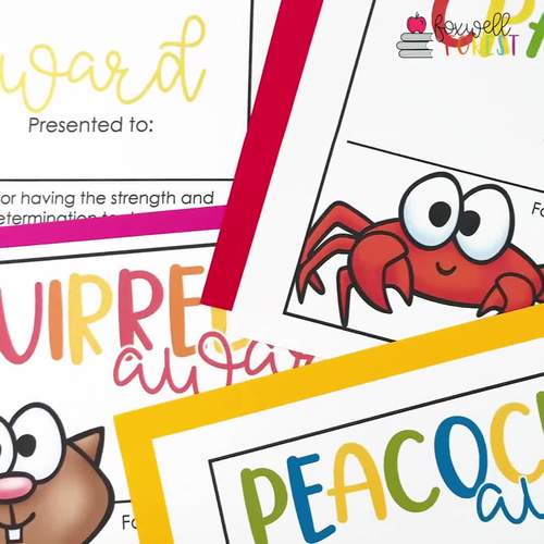 End of the Year Awards - EDITABLE | Printable | Digital by Foxwell Forest