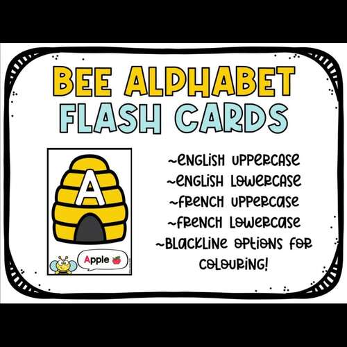 Bee Hive Flash Cards Bundle | Letters Numbers Colors Shapes Flashcards