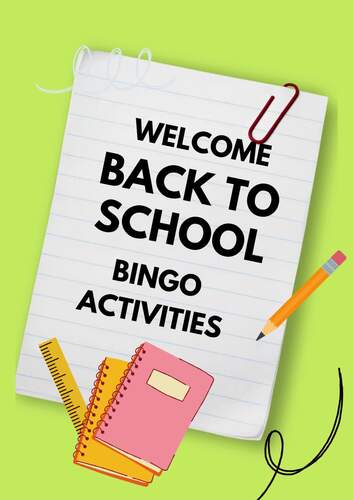 Printable & Editable Bingo Cards – Back-to-School Games Bundle | TPT