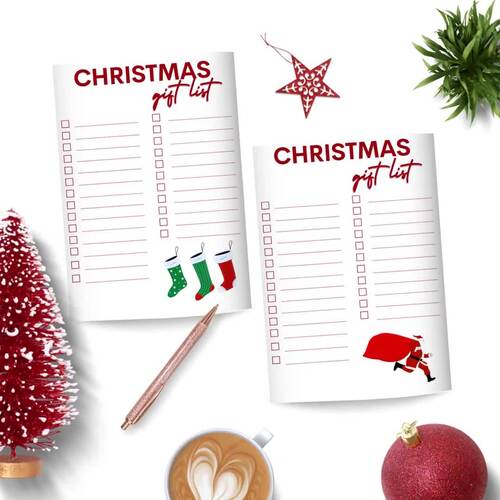 Christmas Gift Planner Gift List Template, Shopping Tracker & Holiday ...