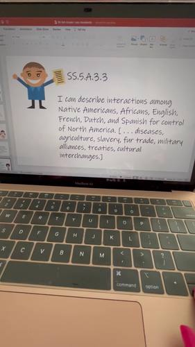 Florida 5th Grade Social Studies Standards I Can Statements for display