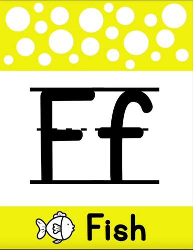 Yellow Polka Dot Party Alphabet Posters: Set #4 by Magical Miss Meg