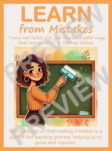 Why we Learn Math Posters Growth Mindset Inspirational Math Quotes ...