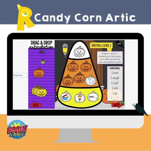 R Candy Corn Boom Cards™ & Printable Dot Art Articulation Halloween ...