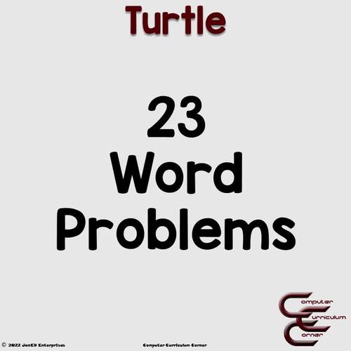 String Array Project Level 2 Word Problems for Python Turtle by Computer Corner