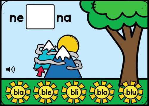 Boom Cards in Spanish- Sílabas trabadas con BL by La Maestra Pati Bilingue