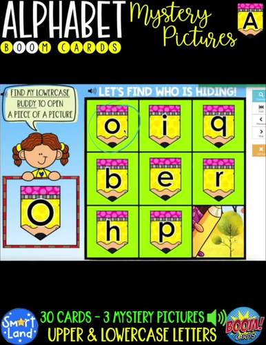 Alphabet practice Mystery Pictures digital cards | School | TPT