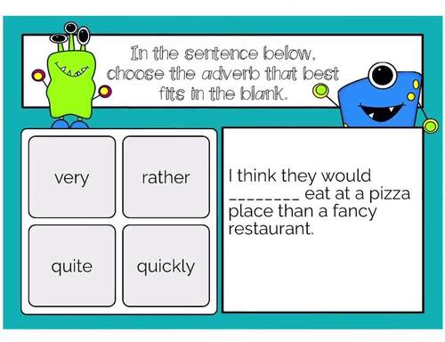 Parts of Speech BOOM Cards- ADVERBS by Erin J Murray | TPT