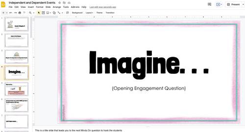 Grade 7 Ontario Math Curriculum | Probability | Google Slides & Form