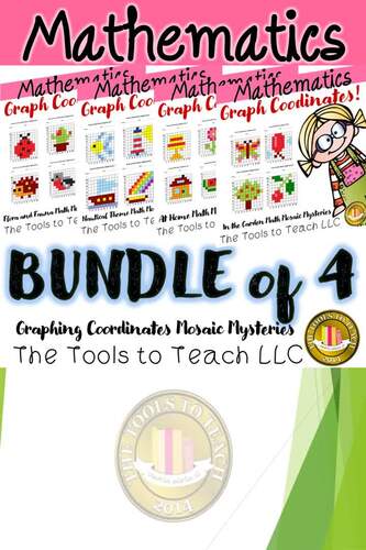 Bundle Graphing Coordinates 16 Mosiac Math Mysteries No Prep | TPT