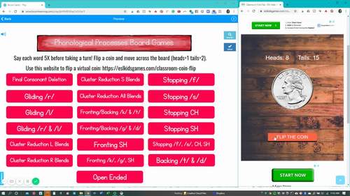 BOOM CARDS Phonological Process Board Games | Speech Therapy | Distance ...