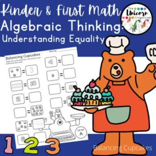 Algebraic Thinking : Understanding the Equal Sign Math Bear Balancing ...