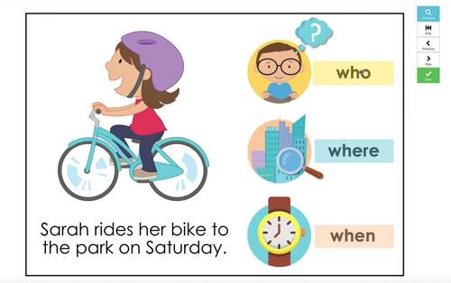 Answering WH-Questions from Text | Printable + Digital Task Cards