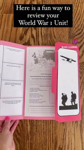 World War 1 Project - WWI Lapbook Review Activity by Love Learning