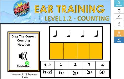 Ear Training Level 1.2 - Counting by The Music Educator | TpT