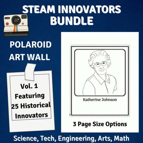 STEM / STEAM Innovators Bundle, vol. 1, Classroom Decor, Polaroid Art Wall