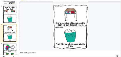 ESL Activities, How to Clean Your Desk, Digital Sequencing Story