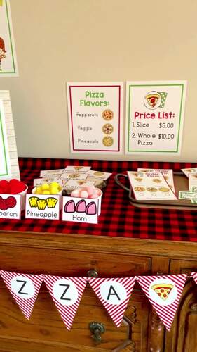 Pizza Shop Pretend Play Printables by Confetti Crate | TPT