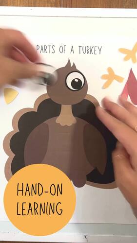 Preschool TURKEY Activity with a Colorful Fall Craft, Counting Mats and ...