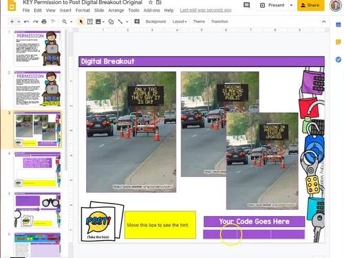 Digital Breakout Internet Safety: Permission to Post | TPT